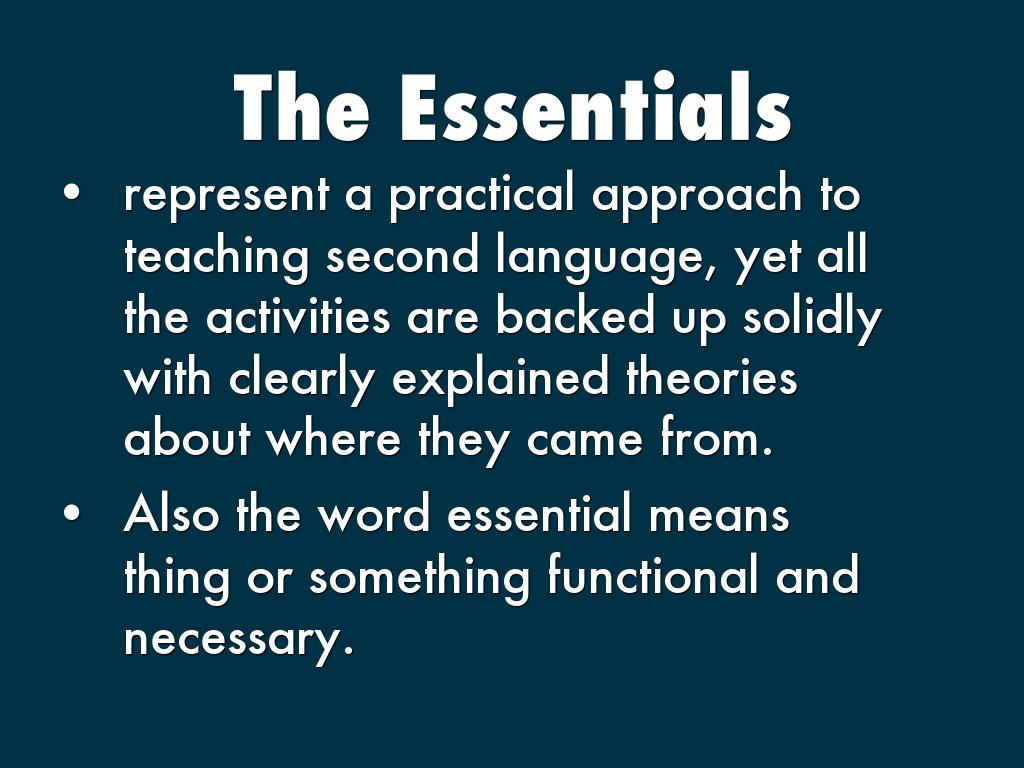 ENGLISH LANGUAGE EDUCATION: THE ESSENTIALS. by Ronald