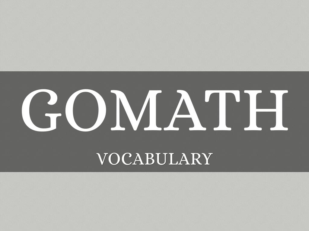 Go math Vocabulary by Akshaya X Ashokanand