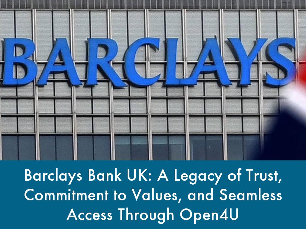 Barclays Bank UK: A Legacy of Trust, Commitment to