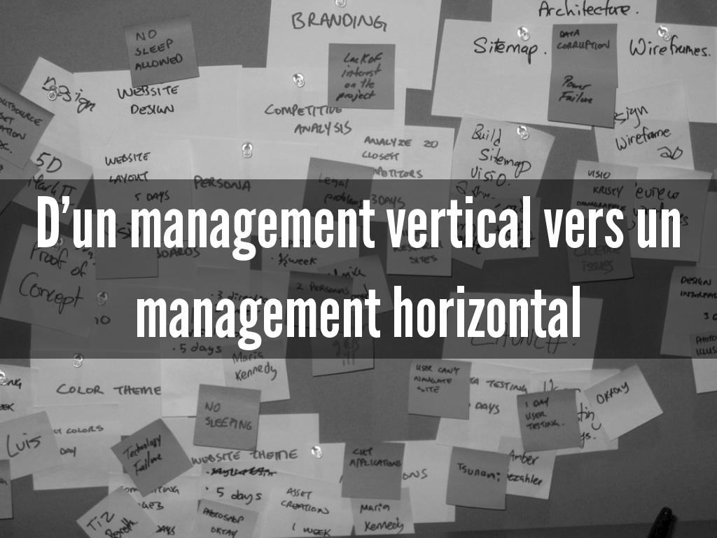 D'un management vertical vers un management horizontal